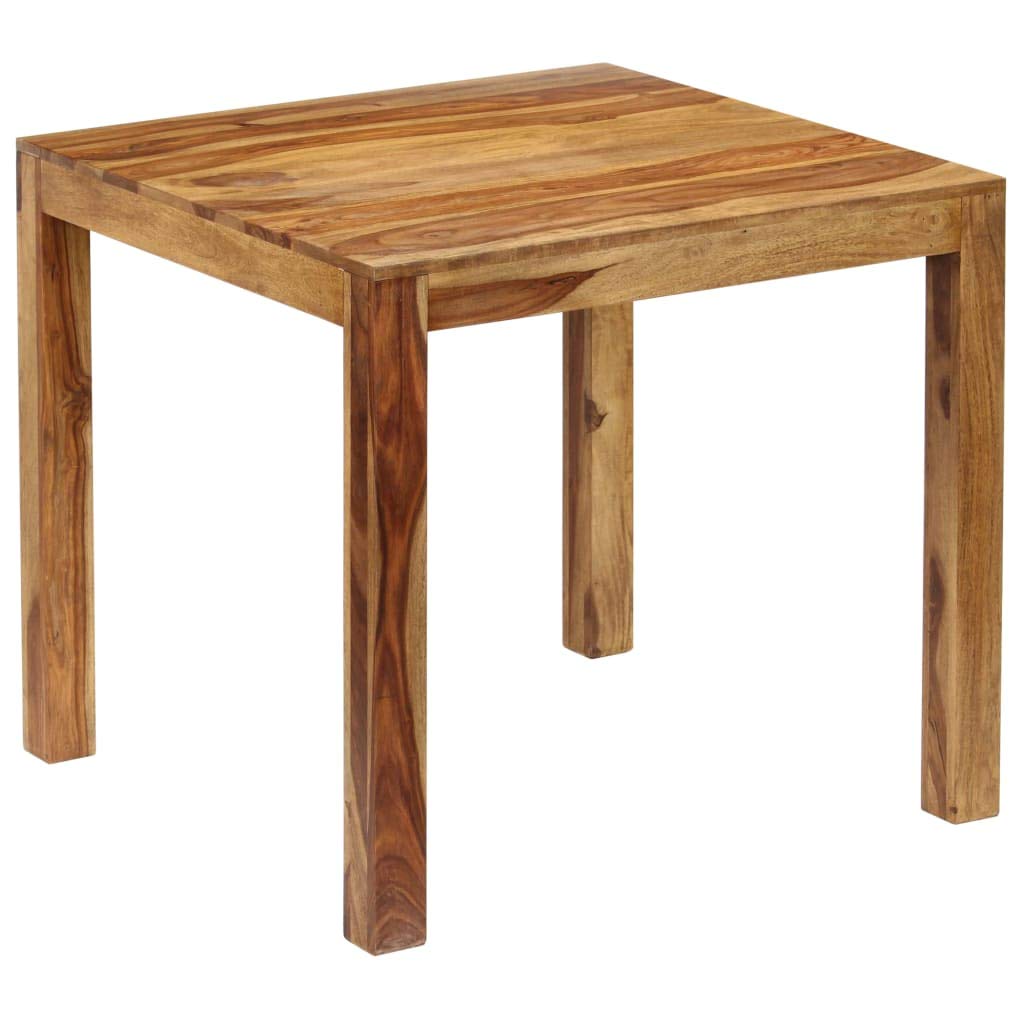 YPWRENH Coffee Table Farmhouse End Tables Dining Table Solid Sheesham Wood 32.3"x31.5"x29.9" for Dining Room, Kitchen or Living Room