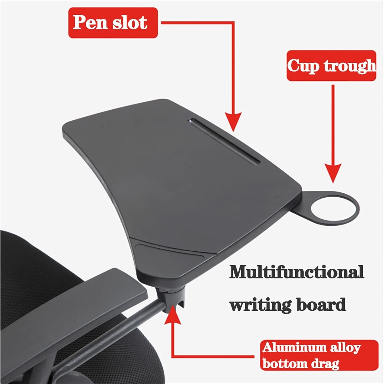 MEHWSUR Classroom Chair with Desk Attached,Folding Mesh Office Chairs with Lumbar Support,Tablet Arm Chair with Right Handed Flip-Up Tablet Arm,Mesh Guest Reception Stack Chairs (Color : Black)