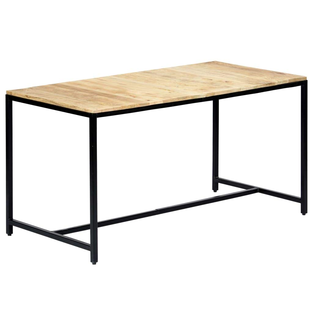 YPWRENH Decorative Tables bar Table Dining Table 55.1 "x27.6 x29.5 Solid Rough Mango Wood for Dining Room, Kitchen or Living Room