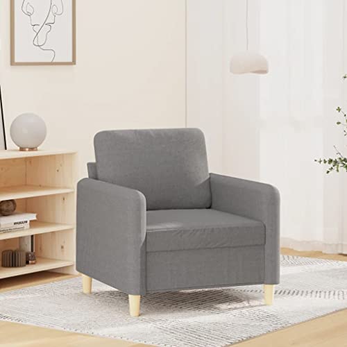 WHOPBXGAD Sofa Chair,Living Room Sofas, upholstered Sofas for Living Rooms, bedrooms, Offices and Apartments,Light Gray 23.6" Fabric