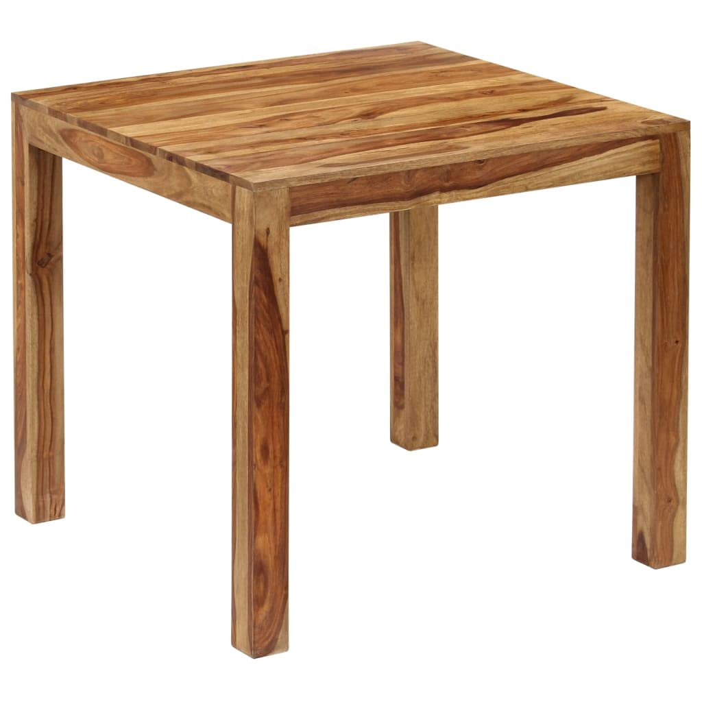 YPWRENH Coffee Table Farmhouse End Tables Dining Table Solid Sheesham Wood 32.3"x31.5"x29.9" for Dining Room, Kitchen or Living Room