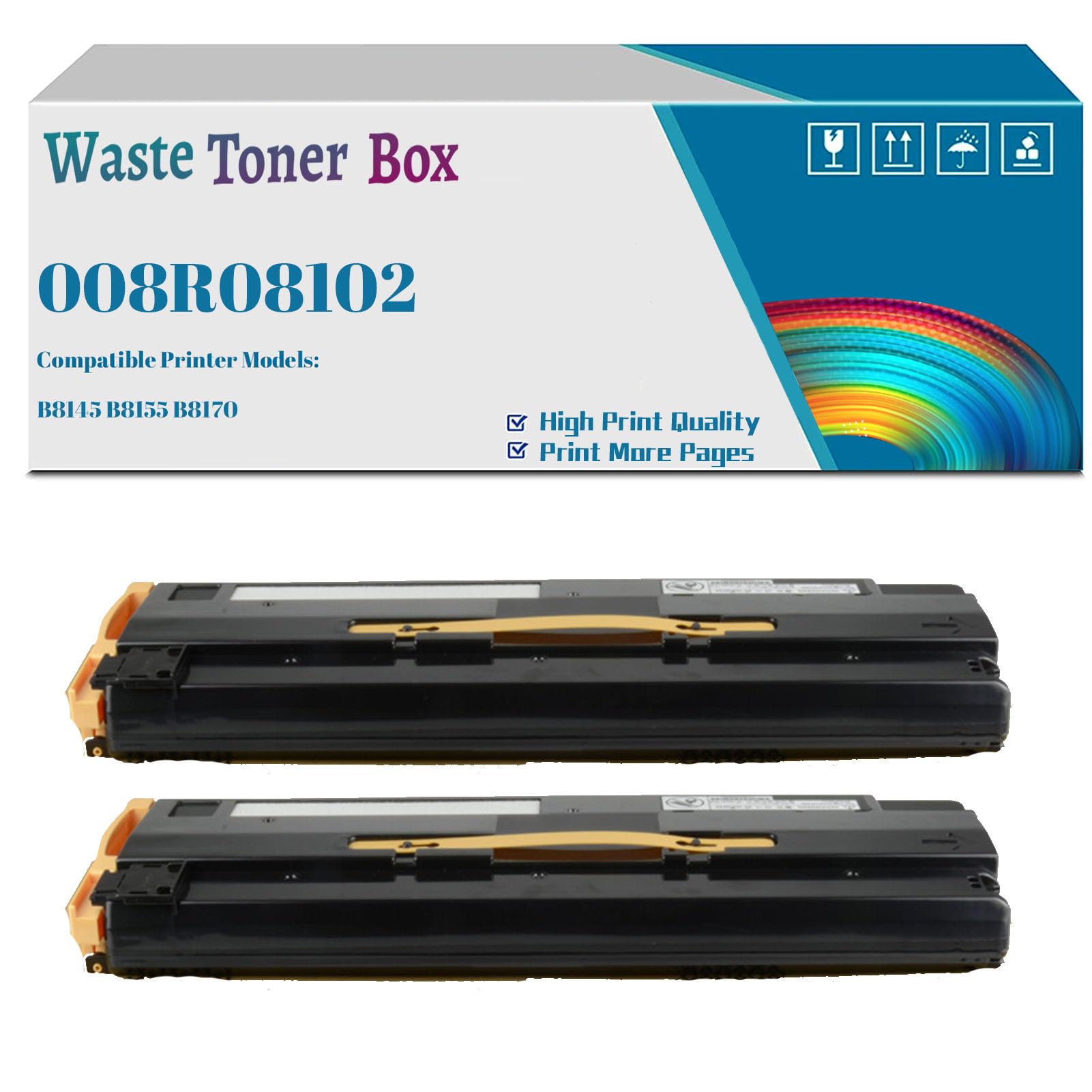 NEFSAM Compatible Waste Toner Box Replacement for Xerox 008R08102 Use for AltaLink B8145 B8155 B8170 Printer Toner Collection Unit (2Pack)