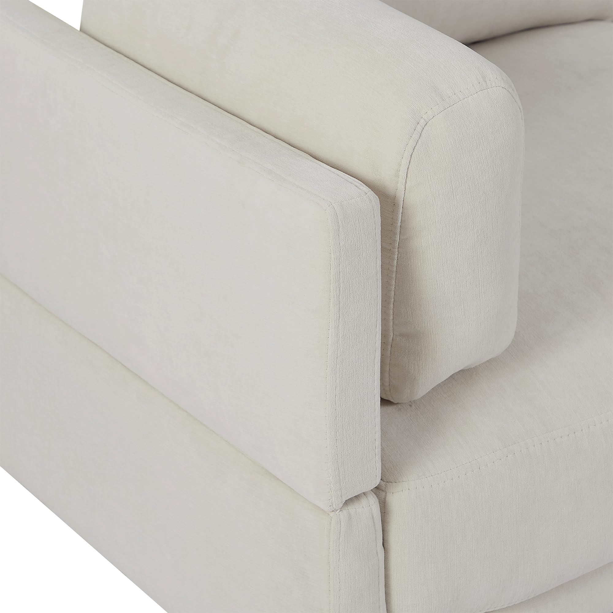 JURMALYN 102" Modern Sectional Sofa Couch with Ottoman for Living Room L Shaped Sofa Couch with Chaise Longue, Convertible Sectional Sofa Upholstered Couch-Beige