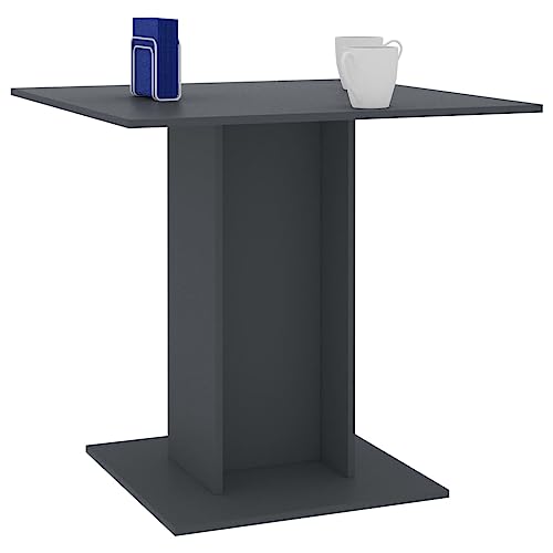 YAFF Dining Table Gray 31.5"x31.5"x29.5" Engineered Wood-0254