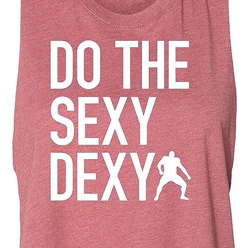 Instant Message - Do The Sexy Dexy - Juniors Cropped Racerback Tank Top - Size Small Heather Mauve