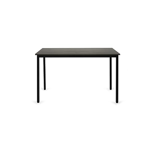 Atlas Desk (Walnut), Barricks Utility Table with Laminate Top & Steel Legs Table, Utility, 24X47, Simplistic Iron Frame Dining Table Teak Color