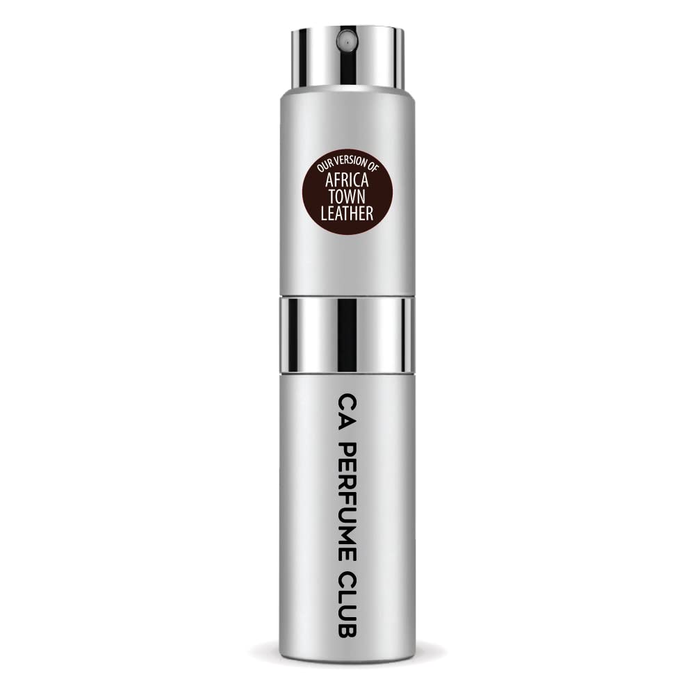 CA Perfume Impression of Africa Town Leather For Women & Men Replica Version Fragrance Dupes Concentrated Long Lasting Eau de Parfum Spray Refillable Atomizer Bottle 0.27 Fl Oz/8ml-X1