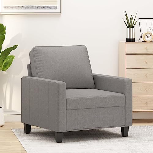 WHOPBXGAD Sofa Chair,Living Room Sofas, upholstered Sofas for Living Rooms, bedrooms, Offices and Apartments,Light Gray 23.6" Fabric