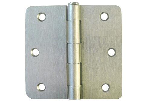 UYSB 18 3.5"X 3.5" w 1/4" Radius Door Hinges Brushed Interior Door-Hinges Door Hinges Door Hinges Kitchen Cabinet Hinges Hinges for Kitchen cabinets Door Hinge Door Cabinet Hinge Hinges Small