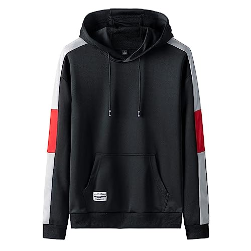 Halloween Clothes For Men Red Crewneck Sweatshirt Men's Spring Jackets Oversized Hoodie For Men Long Sleeve Men Blank Hoodies Crew Neck Sweatshirt Graphic Hoodies For Men Black L