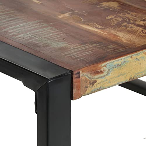 AJSEOYBS Large Dining Table,Industrial Rustic Kitchen Dining Room Table, Dinner Table for Kitchen, Living Room,Dining Table 55.1"x55.1"x29.5" Solid Reclaimed Wood