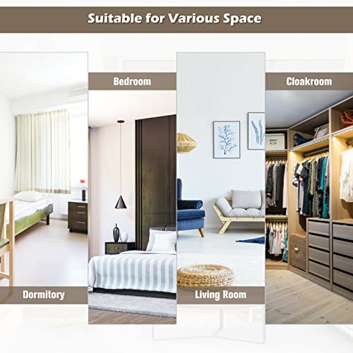 OBIOZZ Bedroom Floor Standing Mirror Door Wall Mounted Mirror Full Length Hanging Mirror Bedroom Bathroom Coffee, Perfect for Your Bedroom, Cloakroom, Entry