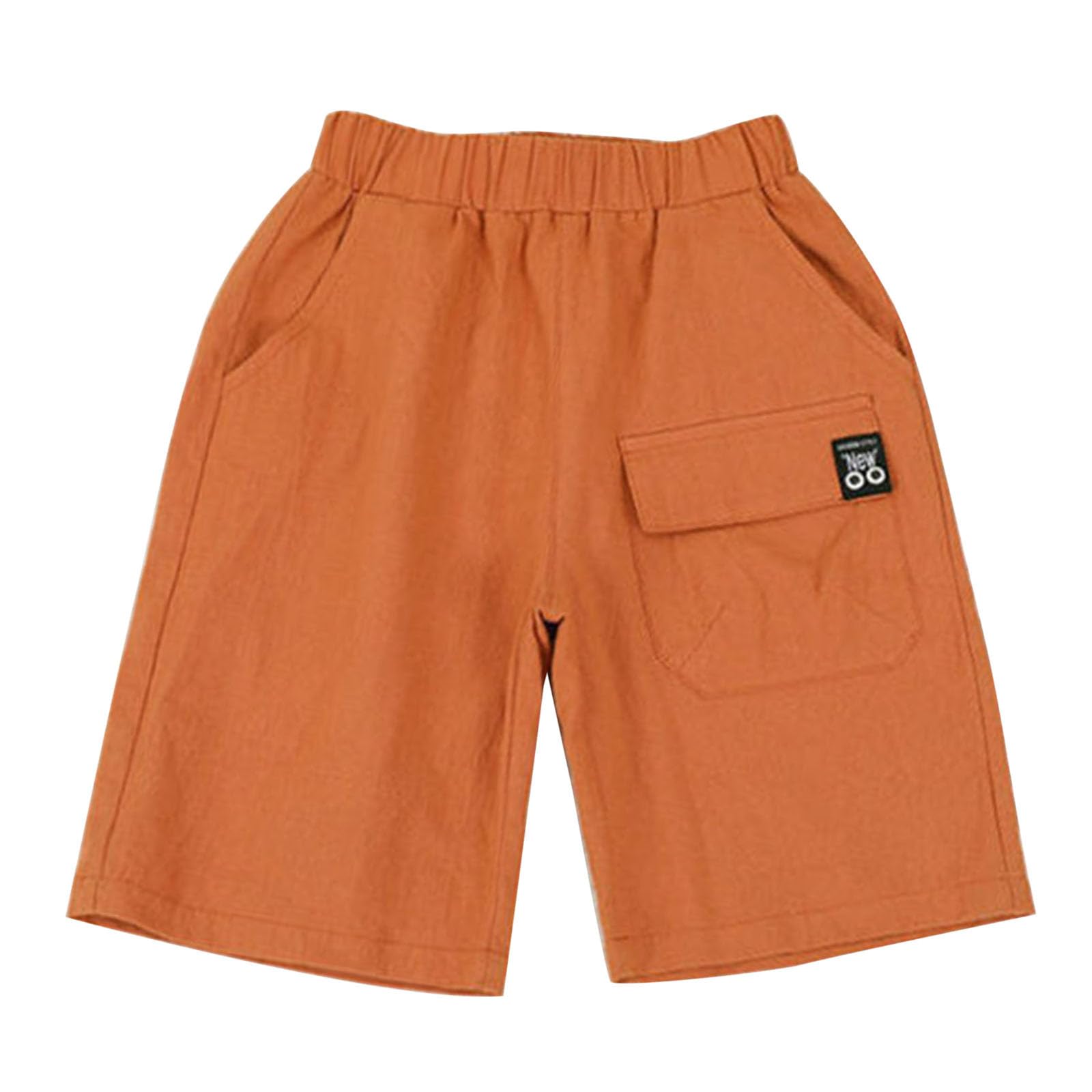 Toddler Boy New Active Shorts Casual Shorts Kids Breathable Fashion Elastic Waist with Drawstring Pull on Shorts Summer Wear Newborn Boy Outfits Western Baby Boy Clothes(A4-Red,4-5 Years)