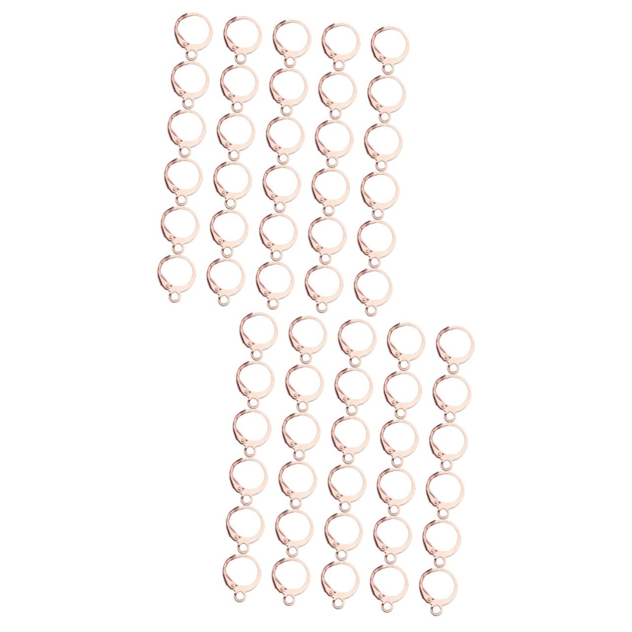 VILLCASE 200 pcs Round French Earhooks Lever Back Dangle Ear Wire Earring Making Parts French Earring Hooks Ear Decor Jump Hook Earrings Ear Open Plating Alloy Elasticity Women's Split Ring