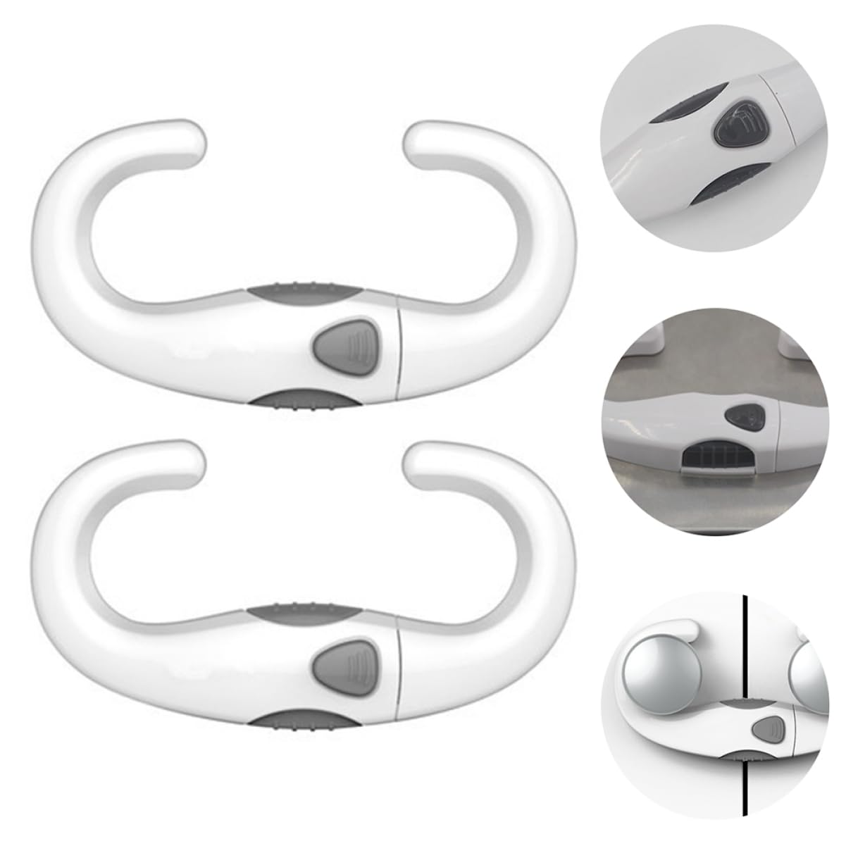 Toyvian Protective Baby c Shaped Cabinet Locks Multi-use Round Handle Fit Abs Material