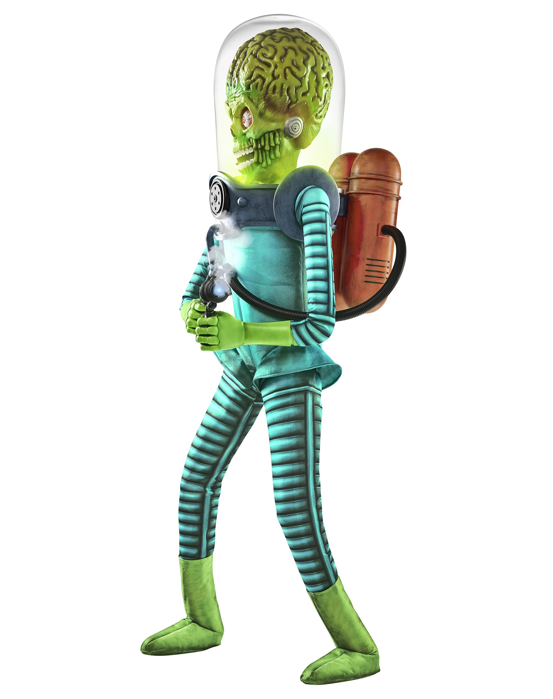 Spirit Halloween Mars Attacks! 6.5 Ft Martian Warrior Animatronic | Animated Decoration | IR Sensor Activated