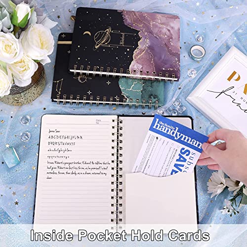 EOOUT 3 Pack Spiral Notebook Journals for Women College Ruled Notebook, 6"x 8.5", 160 Pages, Back Pocket, for Gifts, Office, School Supplies