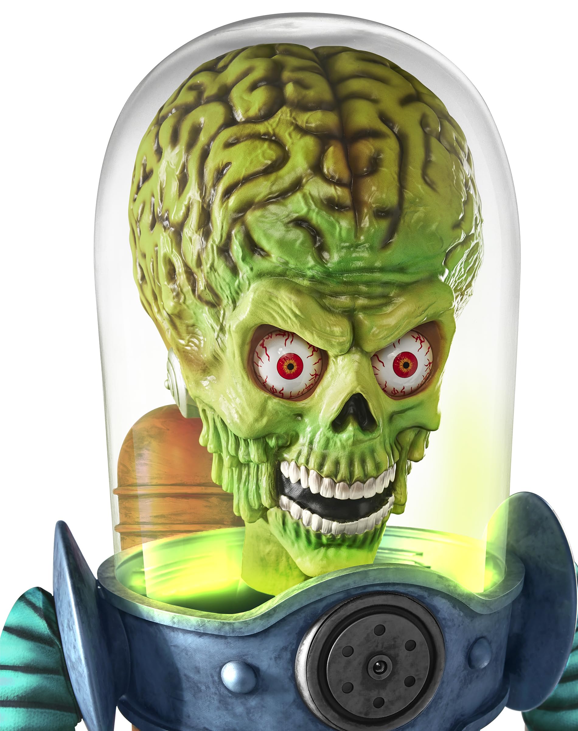 Spirit Halloween Mars Attacks! 6.5 Ft Martian Warrior Animatronic | Animated Decoration | IR Sensor Activated