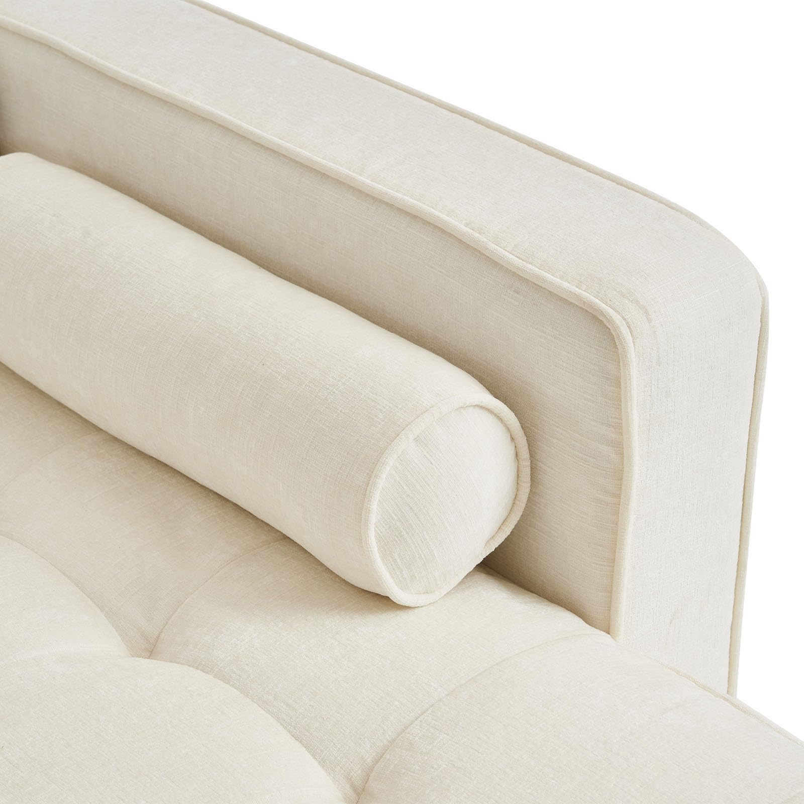 Convertible Sectional Sofa 85.38" L Shaped 3 Seat Couch Heavy Duty Corner Couch Chenille Lounge Couch w/Reversible Chaise & Arm-Pillows,Comfy Upholstery Sofa & Couches for Living Room Apartment,Beige