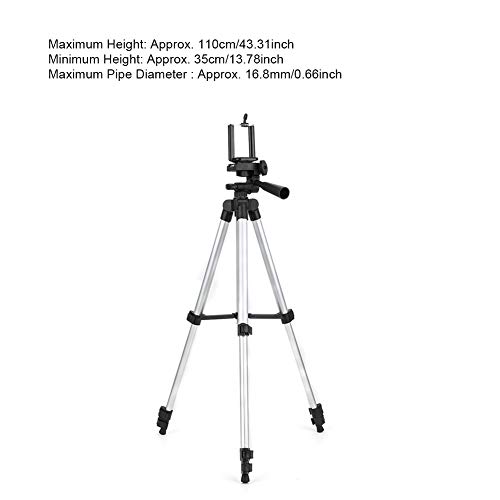 Selfie Tripod Stand, Aluminium Alloy Selfie Stick Portable 1/4 Inch Screw Multifunction Phone Stand Live Steming Tripod for Recording Travel Selfie Stick
