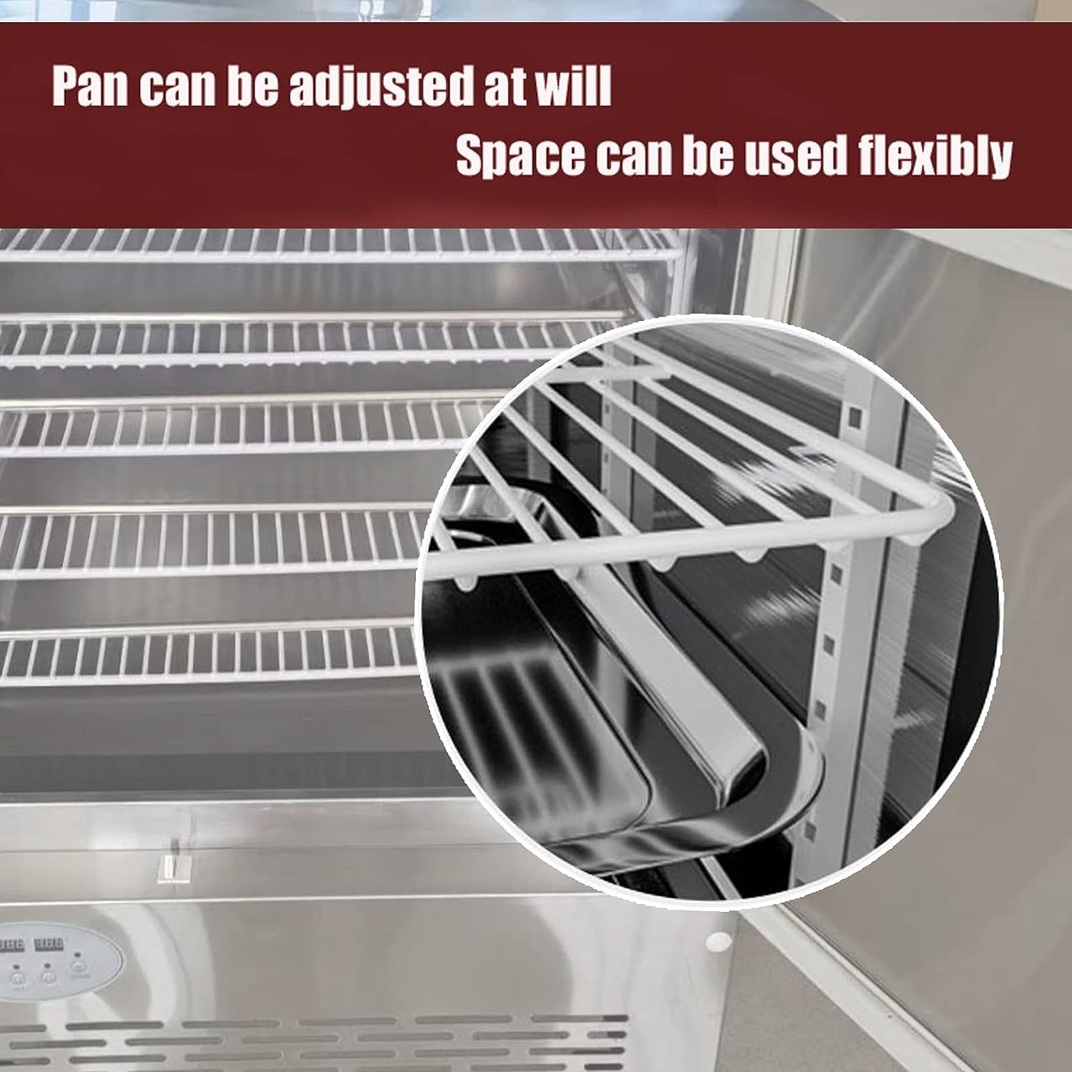 Vaseni 6 Trays 180L Chest Freezer, Blast Freezer Commercial, -40℉~+37.4℉ Blast Chiller Freezer, Temperature Control, Stainless Steel Ice Cream Forzen Meat FIsh Seafood Refrigerator, Restaurant Hotel