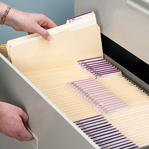 Smead File Folder, 1/3-Cut Tab, Letter Size, Manila , Assorted Positions, 100 Per Box (10330)