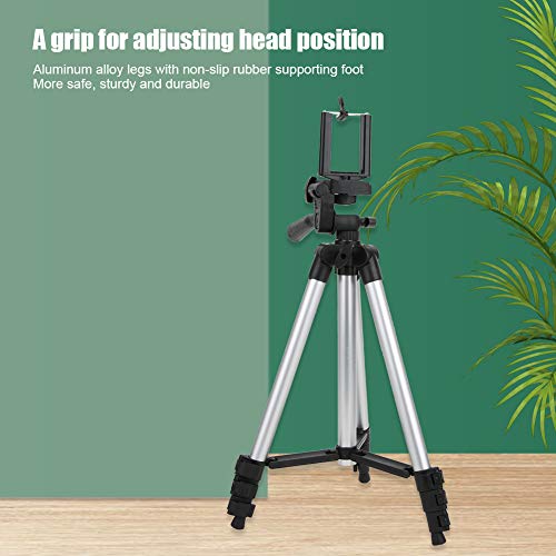 Selfie Tripod Stand, Aluminium Alloy Selfie Stick Portable 1/4 Inch Screw Multifunction Phone Stand Live Steming Tripod for Recording Travel Selfie Stick