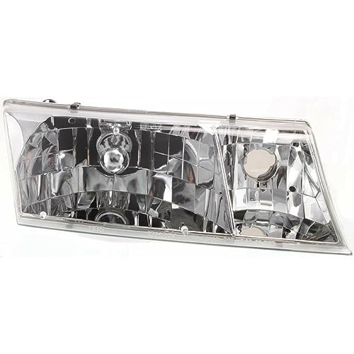 HDOZTOJI 2pcs Headlight Left Right Side Plastic Lens Corner Light Clear & Amber Corner Light Clear Headlight Lens Headlights & Corner Parking Lights Kit YW3Z13008BB 12160151 FO2550124