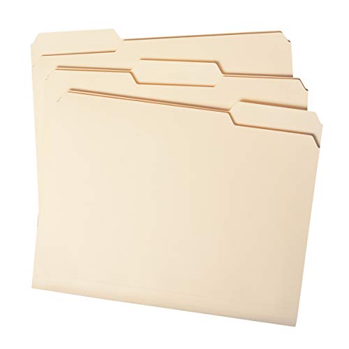 Smead File Folder, 1/3-Cut Tab, Letter Size, Manila , Assorted Positions, 100 Per Box (10330)