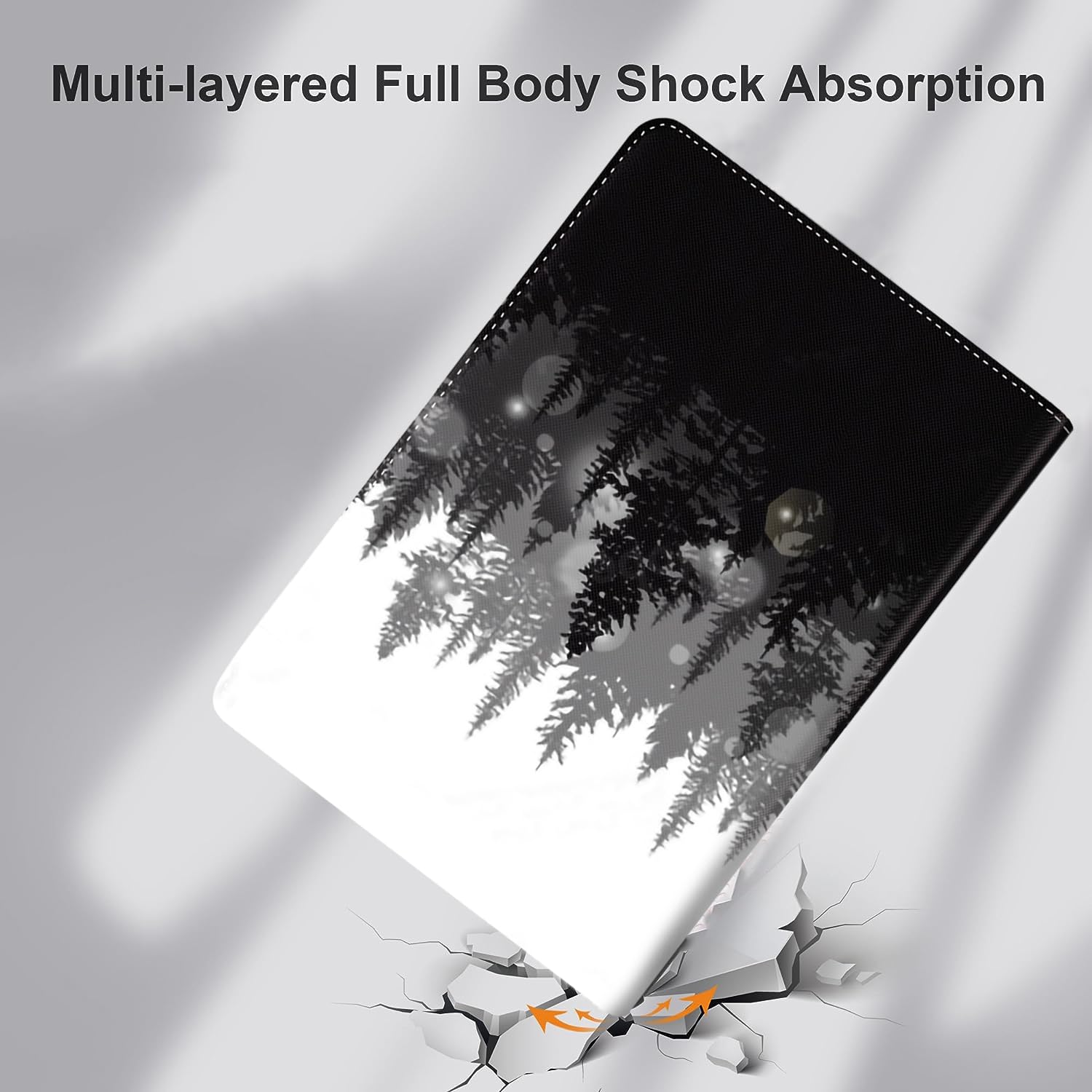 Case for Samsung Galaxy Tab A7 10.4 Case 2020，Slim Fit Foldable Standing Cover Case with Auto Sleep/Wake for Samsung Galaxy Tab A7 10.4 inch [SM-T500/T505/T507]，Misty Forest Pattern