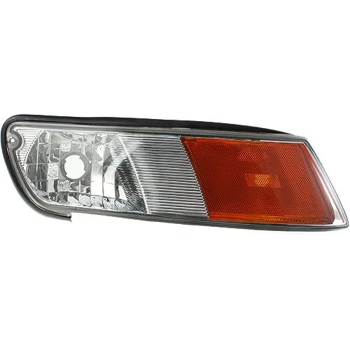 HDOZTOJI 2pcs Headlight Left Right Side Plastic Lens Corner Light Clear & Amber Corner Light Clear Headlight Lens Headlights & Corner Parking Lights Kit YW3Z13008BB 12160151 FO2550124
