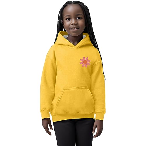 Baby Unisex Cotton Solid Hoodies, Toddler Sweatshirt Cotton Pullover Hooded Big Pocket Sweatshirts Festival Clothes Yellow