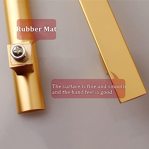 BOHHO Barn Door Pull Handle, Gold Stainless Steel Modern Entry Door Handle, 16in/20in Shower Glass Sliding Barn Door Interior Exterior Door Pull Push Brushed Nickel Satin Finish (Size : 40cm/15.7in)