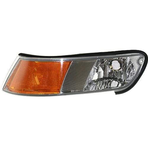HDOZTOJI 2pcs Headlight Left Right Side Plastic Lens Corner Light Clear & Amber Corner Light Clear Headlight Lens Headlights & Corner Parking Lights Kit YW3Z13008BB 12160151 FO2550124