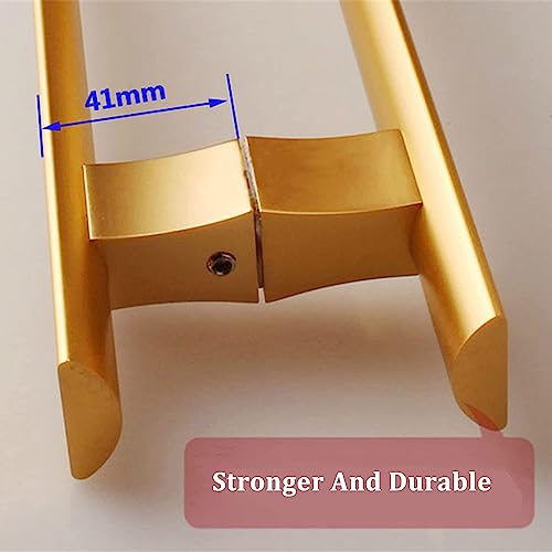 BOHHO Barn Door Pull Handle, Gold Stainless Steel Modern Entry Door Handle, 16in/20in Shower Glass Sliding Barn Door Interior Exterior Door Pull Push Brushed Nickel Satin Finish (Size : 40cm/15.7in)