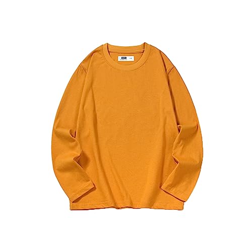Baby Unisex Cotton Solid Hoodies, Toddler Sweatshirt Cotton Pullover Hooded Big Pocket Sweatshirts for Spring Winter Yellow