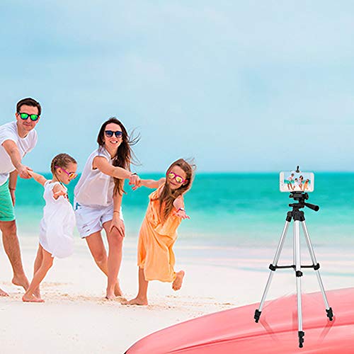Selfie Tripod Stand, Aluminium Alloy Selfie Stick Portable 1/4 Inch Screw Multifunction Phone Stand Live Steming Tripod for Recording Travel Selfie Stick