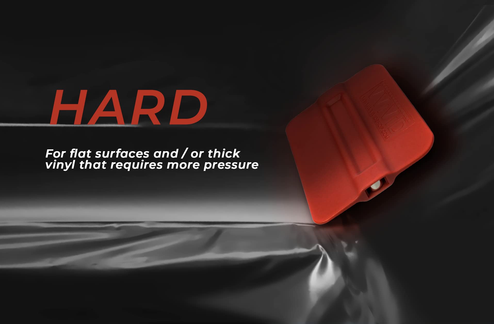 VViViD+ Ultra Gloss (1ft x 54") Candy Red Vinyl Car Wrap + Magnetic Squeegees 3pcs (Soft, Medium and Hard) - M0