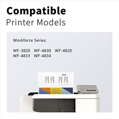 LemeroSuperx 822XL Remanufactured Ink Cartridge Replacement for Epson 822XL 822 XL, Work for WF-3820, WF-4820 WF-4830 WF-4834 Printer (Cyan Magenta Yellow, 3 Pack) WF-3820 Printer Ink