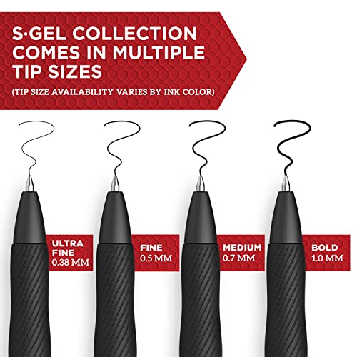 SHARPIE S-Gel, Gel Pens, Medium Point (0.7mm), Assorted Colors, 8 Count