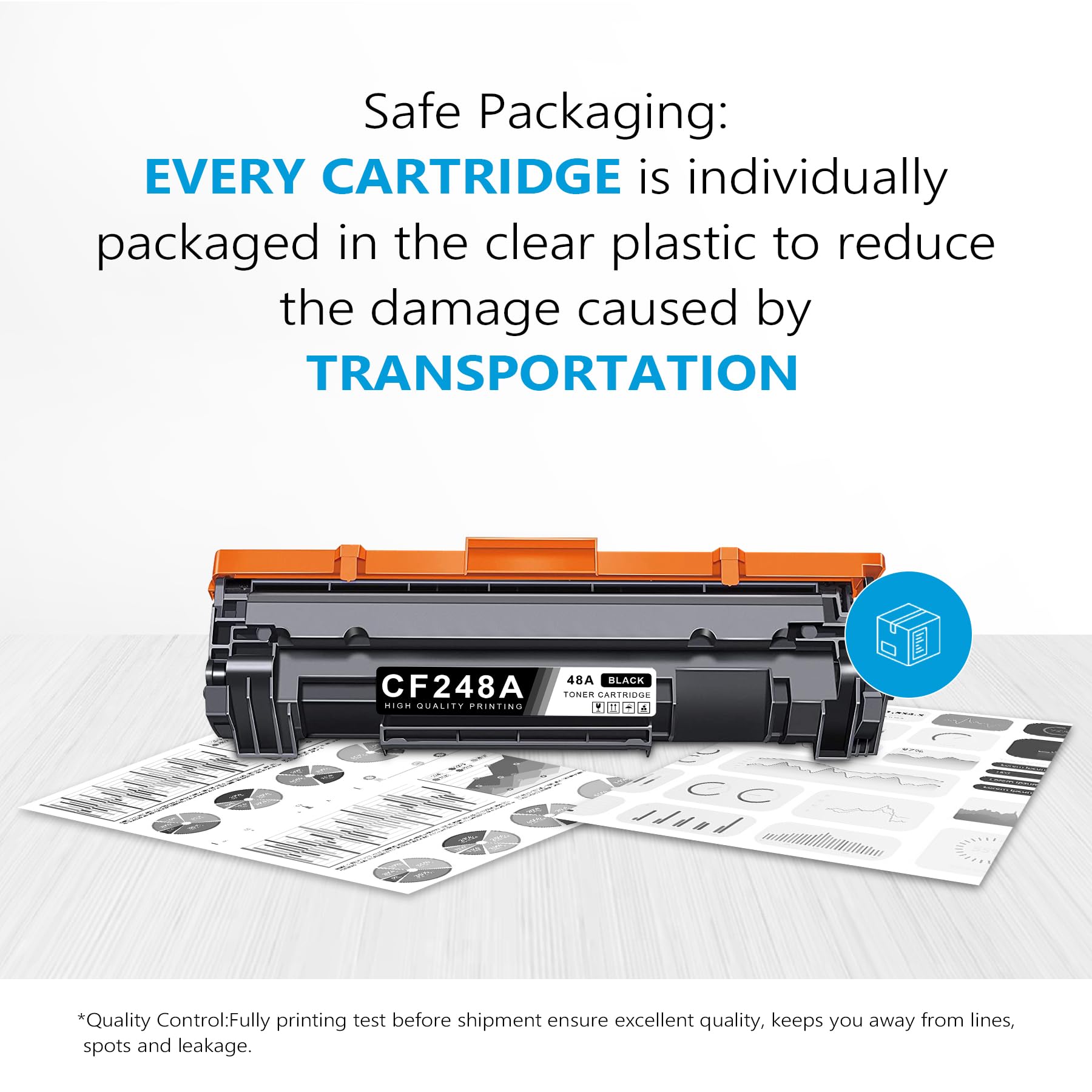 48A Toner Cartridge Black 1-Pack (with Chip) Replacement for HP48A Toner Black Cartridge 48A CF248A Toner Cartridge to use with Laser Pro M15a, M15w; MFP M28a, M29w; MFP M30w, M31w Printer Ink