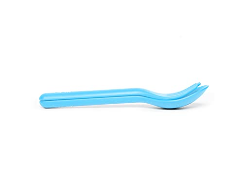 OmieBox Kids Utensils Set with Case - 2 Piece Plastic, Reusable Fork and Spoon Silverware with Pod for Kids, Travel, Lunch Boxes - (Mint Green)