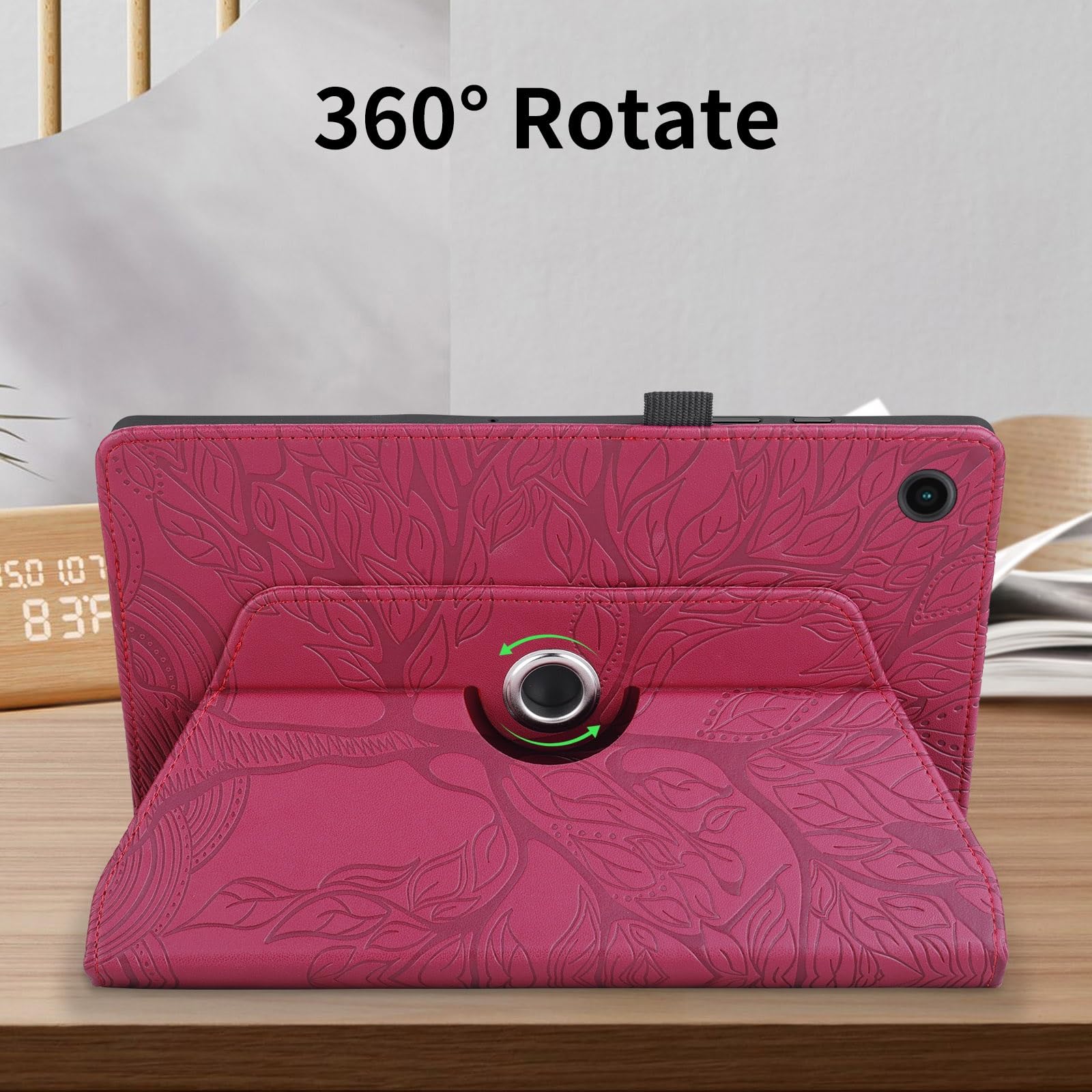 Tablet PC Case Compatible With Samsung Galaxy Tab A8 10.5-Inch 2021 (SM-X200/X205/X207) Tablet Case 360 Degree Rotating Stand Foldable Tablet Case Tree Of Life Embossed Shell Tablet home ( Color : Ver