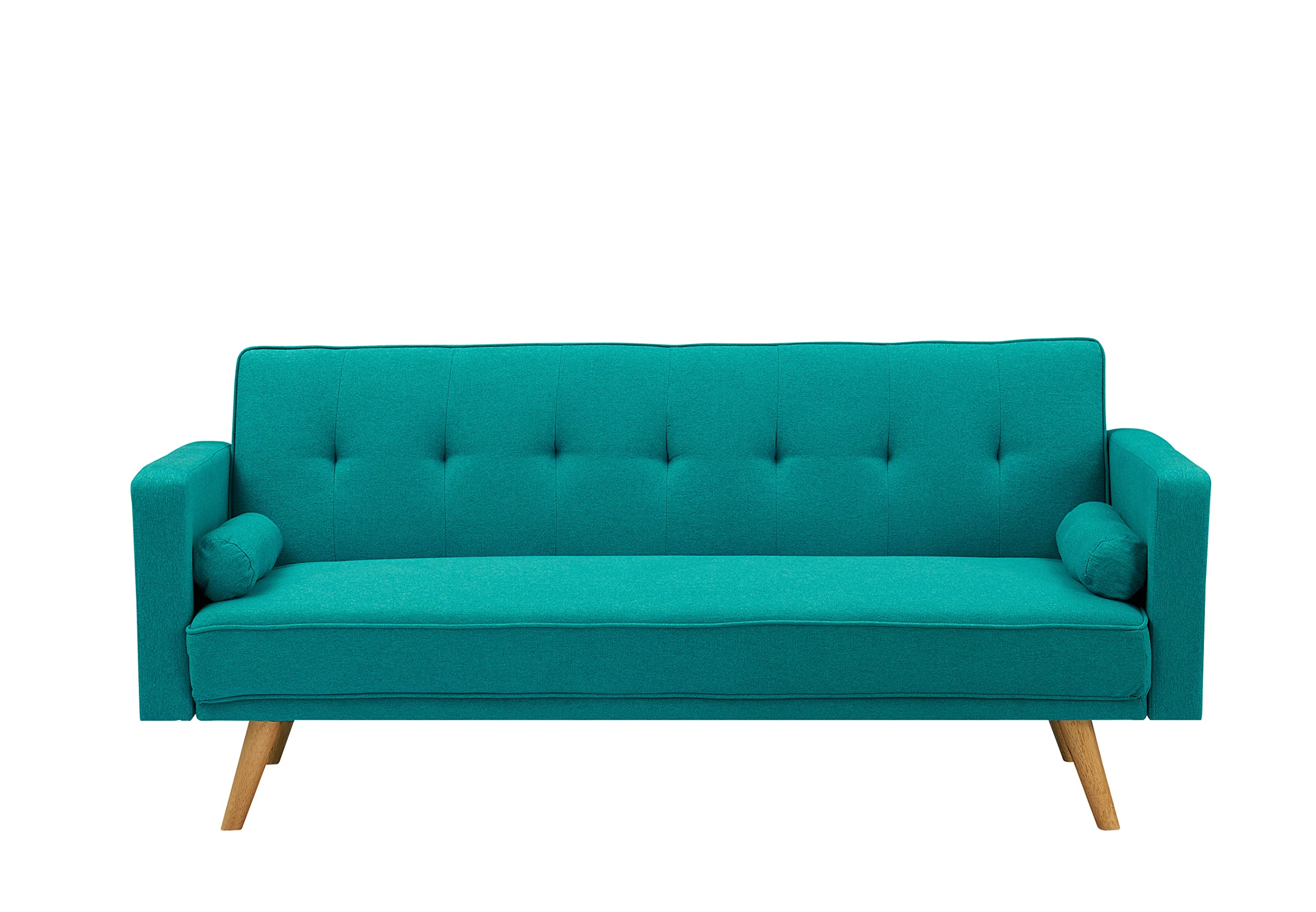 Modern Tufted Futon Sofa Bed Loveseat Convertible Sleeper Couch Daybed,Multifunctional Upholstered Folding Recliner,2 Seaters Small Love Seat Sofá for Living Room/Apartment/Office/Compact Places
