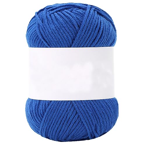 Sapphire Blue Soft Milk Cotton Yarn Weaving Yarn Solid Color Knitting Yarn for Sweater Scarf Shawl Hat 200g/5 Skeins