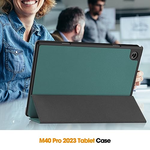 Smart Case for Teclast M40 Pro 10.1'', Ratesell Lightweight Trifold Stand Smart Case Cover with Auto Wake/Sleep for TECLAST M40 Pro / M40 / P20HD / P20S Tablet Blackish Green