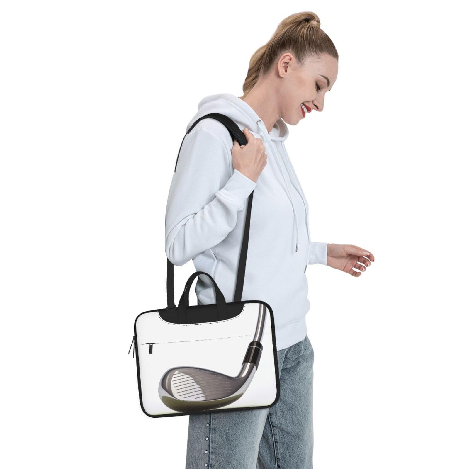 Golf Club Laptop Bag Slim Computer Bag Portable Shoulder Bag Laptop Case Cover For Woman Man 15.6 Inch