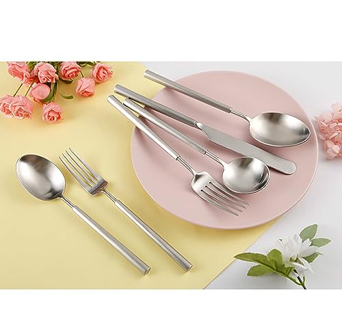 Unique Silverware Set 8/10 Stainless Steel Flatware Gold Cutlery Tableware Utensil Set Knives Forks Spoons,Mirror Polished Dinnerware Sets for Party Kitchen Small business 24-piece for 6