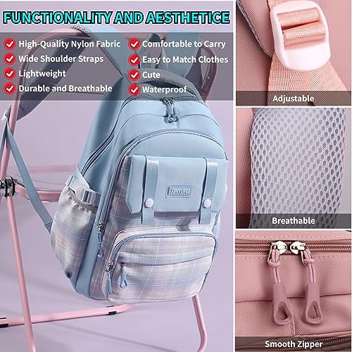 iwhgrmp Casual Backpack Large Capacity Lightweight Daily Use Cute Aesthetic Travel Backpacks Trendy Laptop Daypacks (Purple)