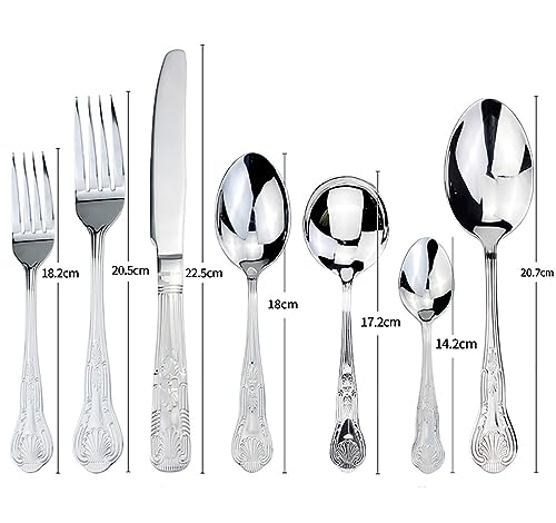Luxury Silverware Set Cutlery Utensil Flatware Food-Grade 8/10 Stainless Steel Home Restaurant Small Business,Mirror Finish Tableware 20 Piece Service for 4